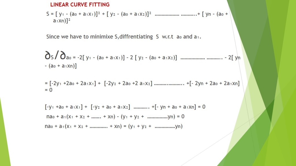 Curve Fitting (Least Squares method)- Presentation (Slides) - BragitOff.com