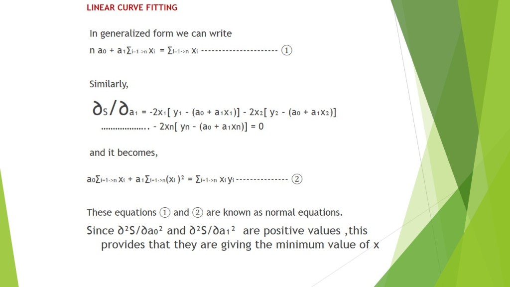 Curve Fitting (Least Squares method)- Presentation (Slides) - BragitOff.com