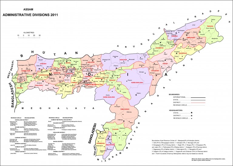 High Resolution Map of Assam [HD] - BragitOff.com