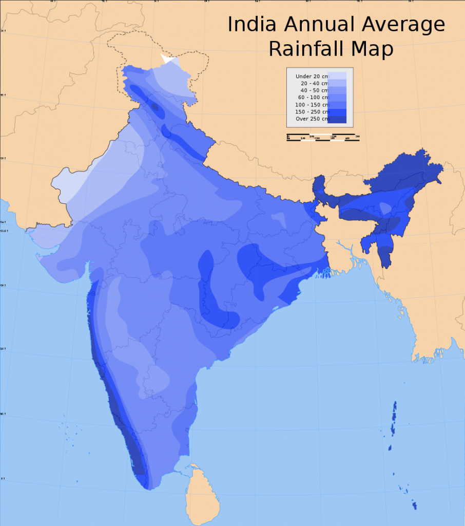 India-Annual-Rainfall-Map - BragitOff.com