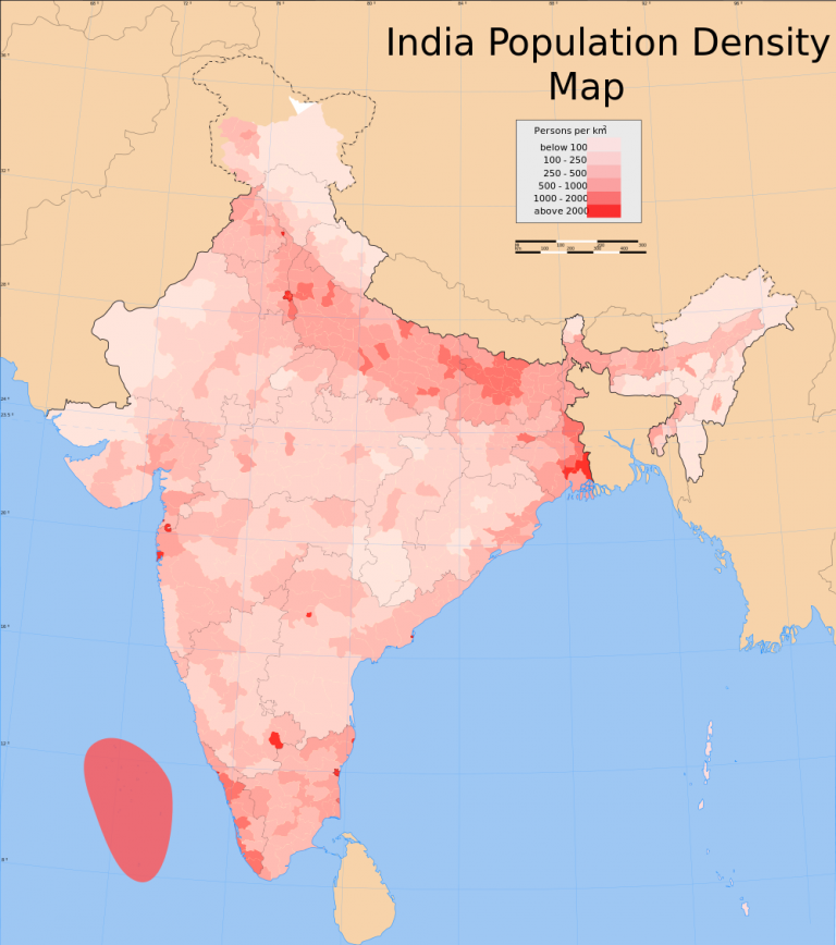 India-Population-Density-Map - BragitOff.com