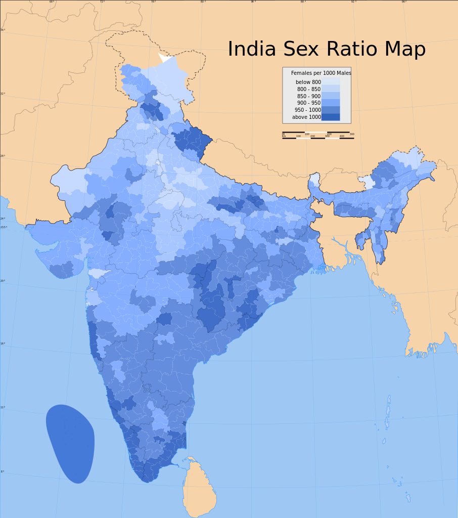 India-Sex-Ratio-Map - BragitOff.com