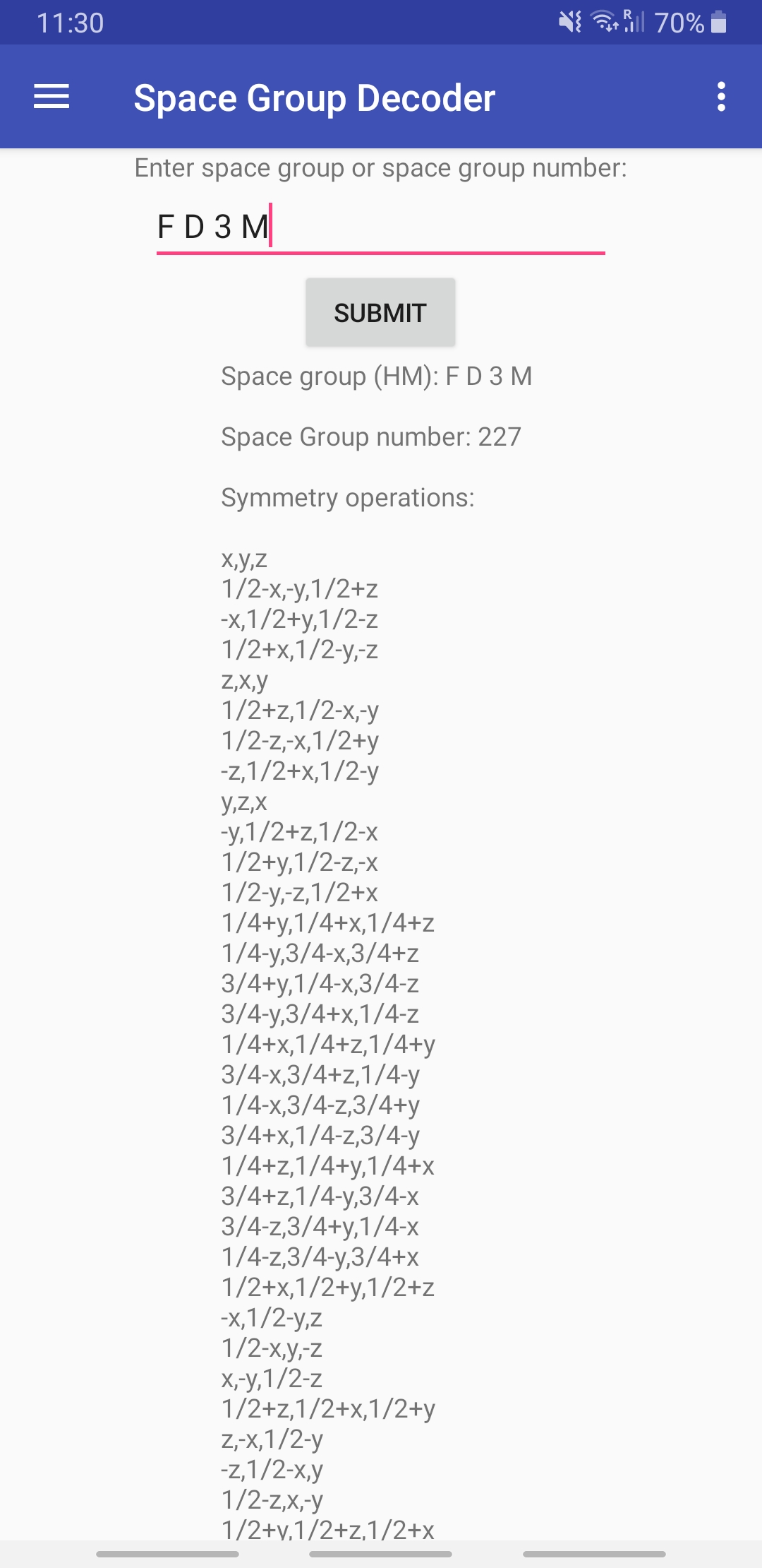 Screenshot_20190709-113059_CrysX Crystallographic Tools - BragitOff.com