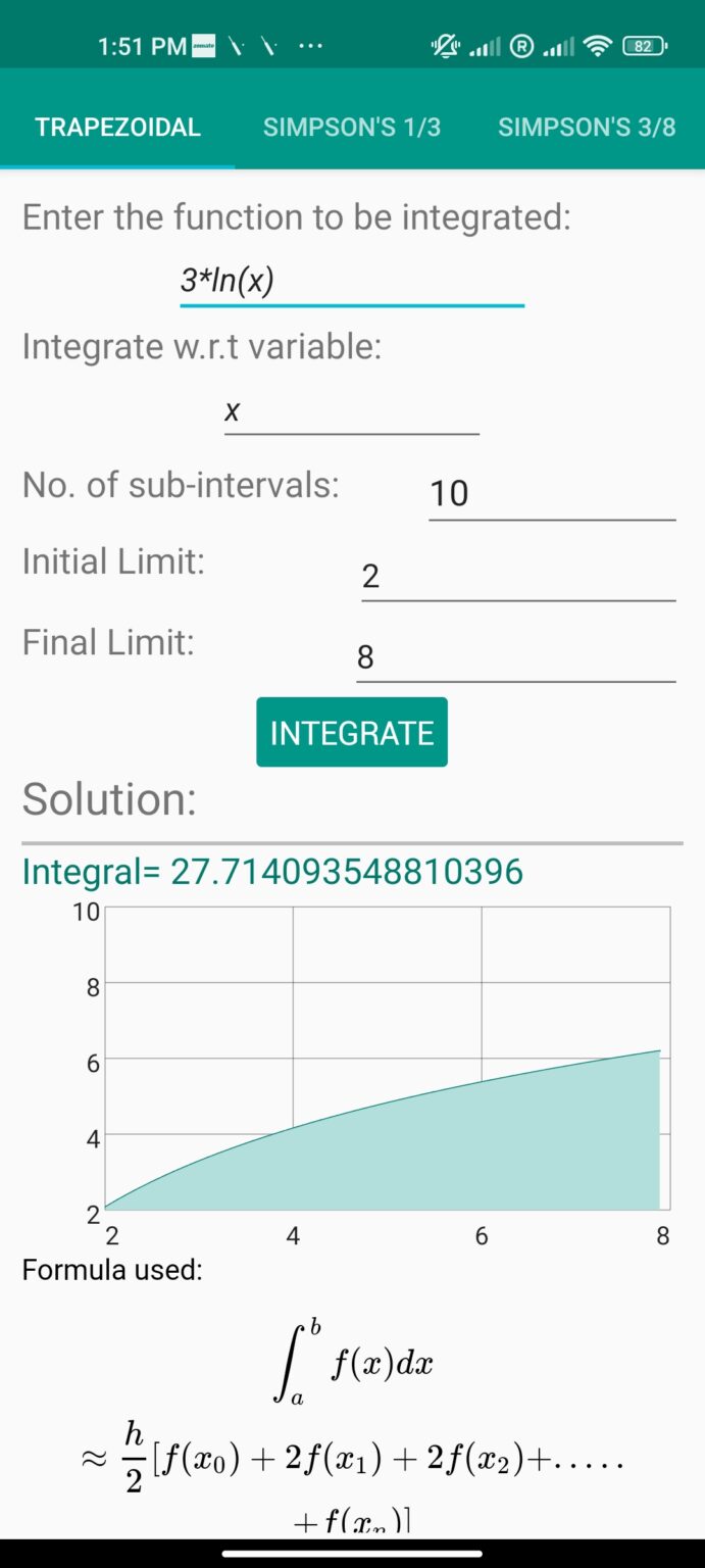 Trapezoidal Rule for Numerical Integration - Python Code and Tutorial - BragitOff.com