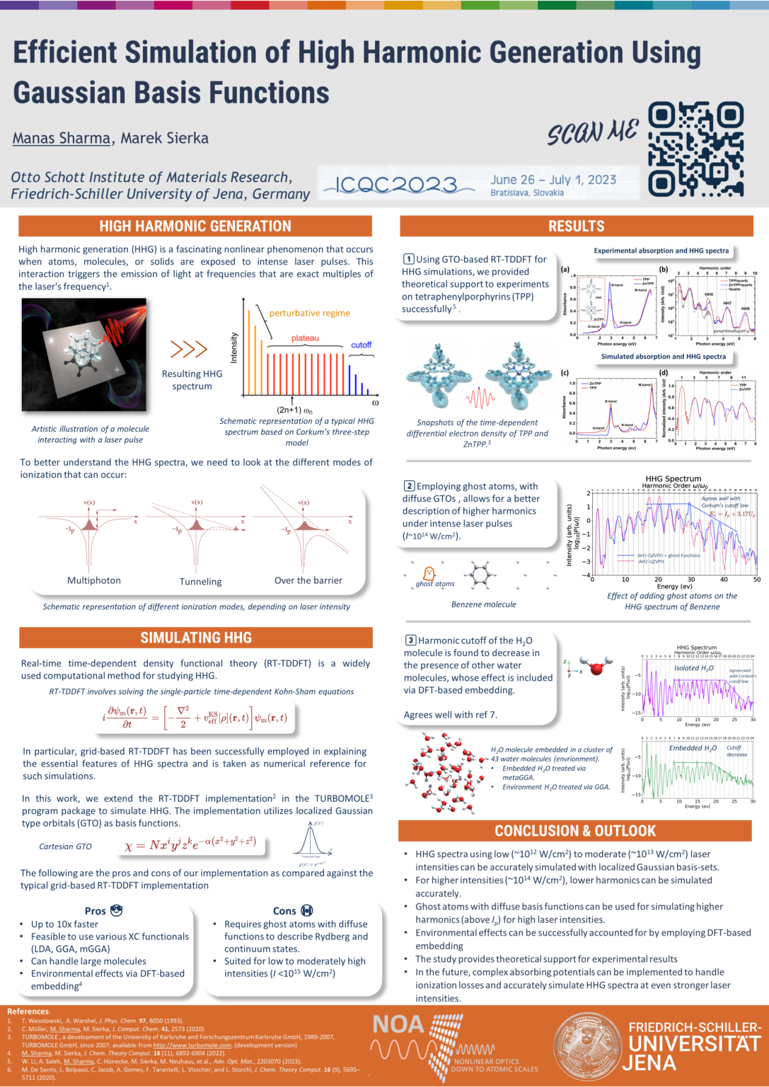 Poster ICQC 2023 - Efficient Simulation of High Harmonic Generation Using Gaussian Basis ...