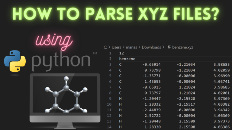 How to parse (read) .XYZ atomic coordinates file using Python ...