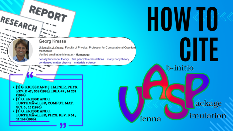 How to Properly Cite VASP in Your Research Papers | A Guide with ...