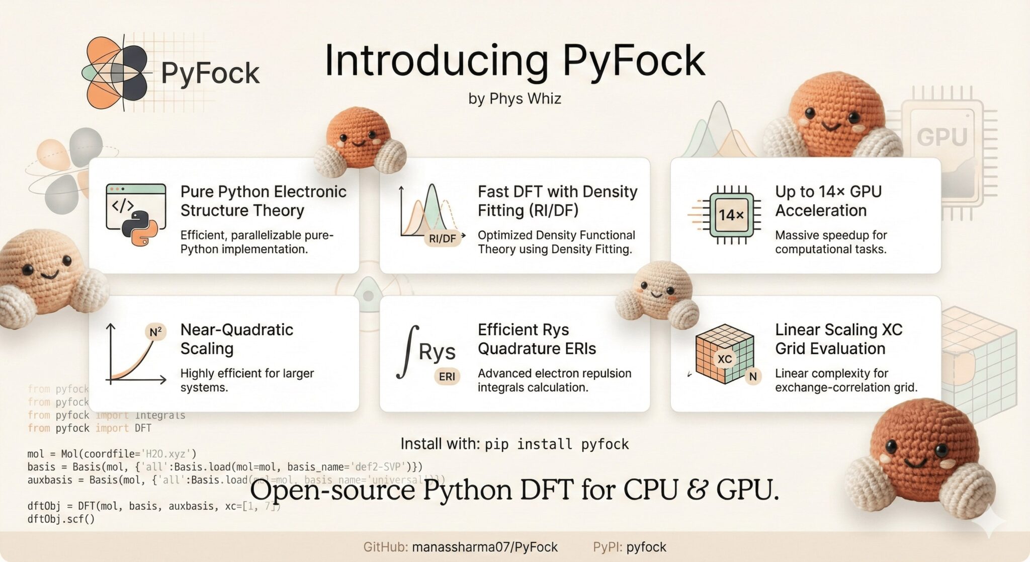 PyFock: Pure Python DFT and Quantum Chemistry with GPU Acceleration ...