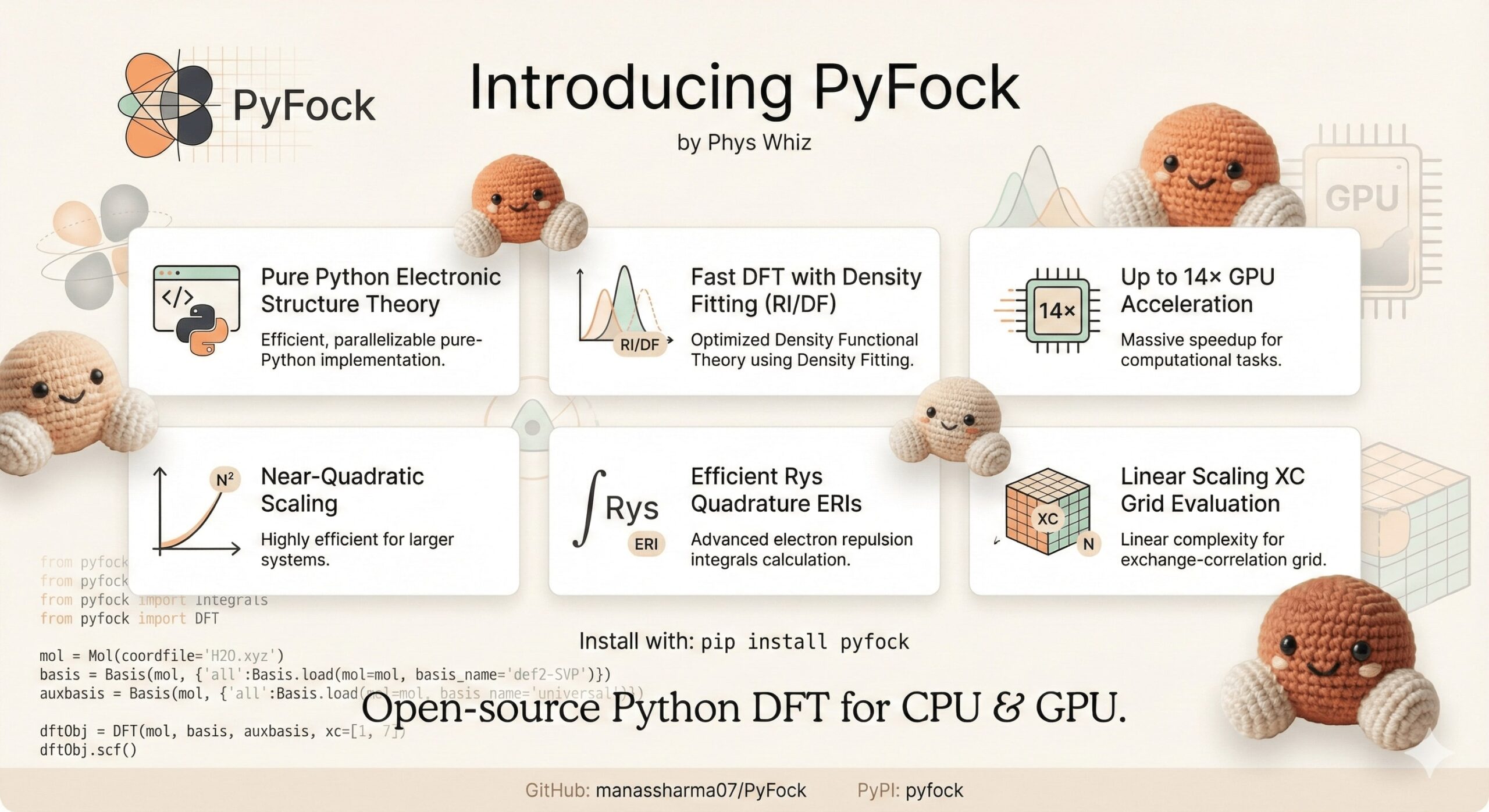 PyFock: Pure Python DFT and Quantum Chemistry with GPU Acceleration - BragitOff.com